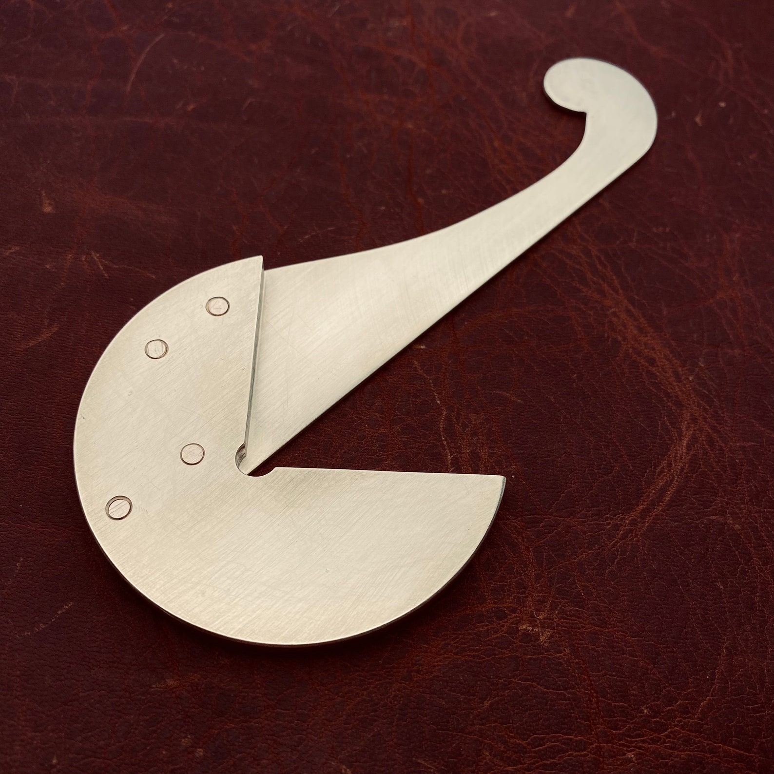 Hand Engraved Brass Center Finder (left Handed) - Etsy