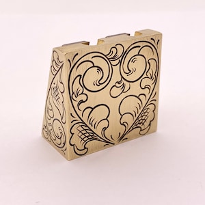 Hand Engraved Brass Pencil Sharpener - Etsy