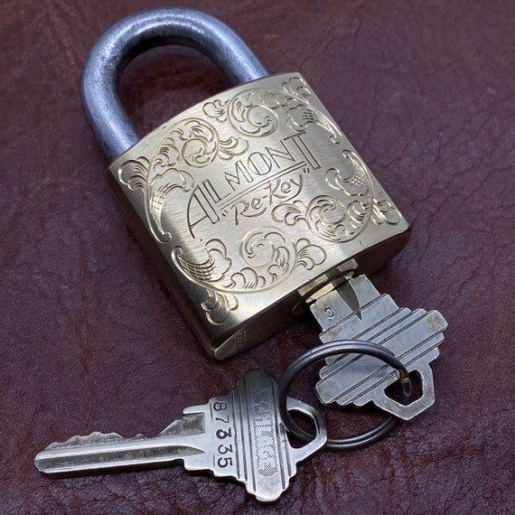 Hand Engraved Brass Padlock - Etsy