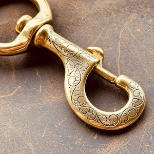 Hand Engraved Bronze Bolt Snap - Etsy