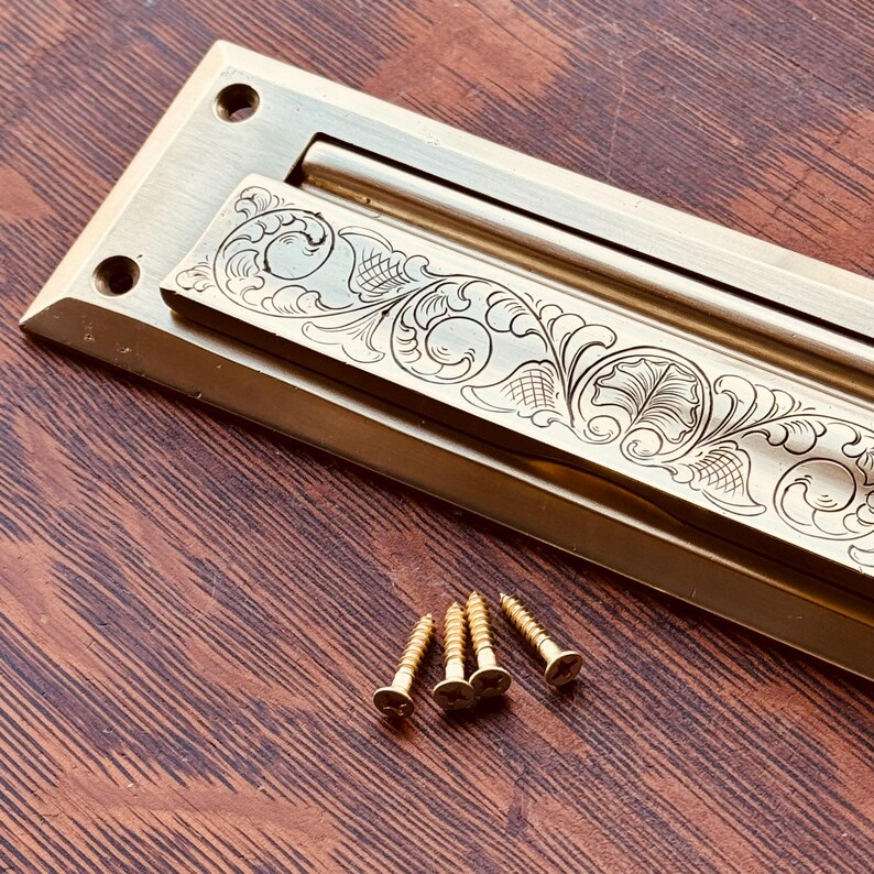 Hand Engraved Corbin Mail Slot - Etsy