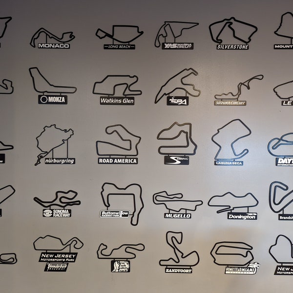 Race Track Map Wall Art - Etsy