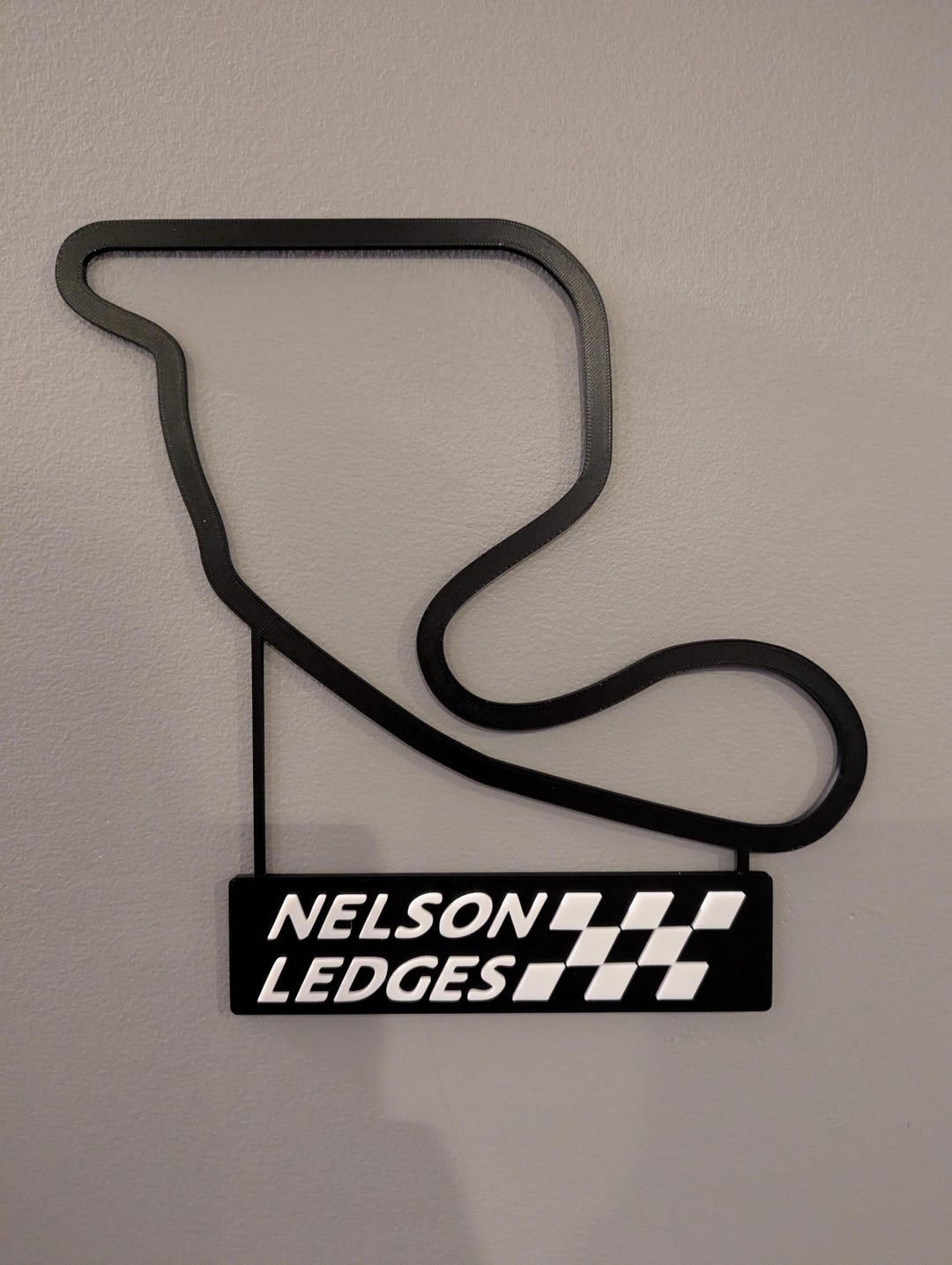 Nelson Ledges Track Map With Nameplate Wall Art - Etsy