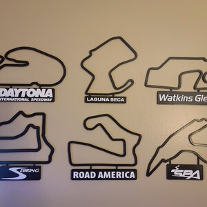 Road America Track Map With Nameplate Wall Art - Etsy