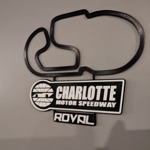 Charlotte Motor Speedway Roval Track Map Wall Art (with Nameplate) - Etsy