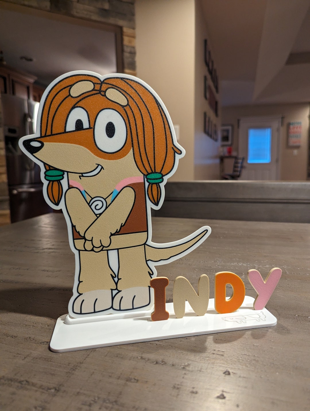 Bluey Character Art indy custom Nameplate Base or Character Plaque Only ...