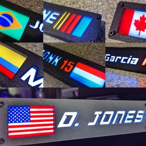 Country Flag + Nameplate Custom Lightbox - Etsy Canada