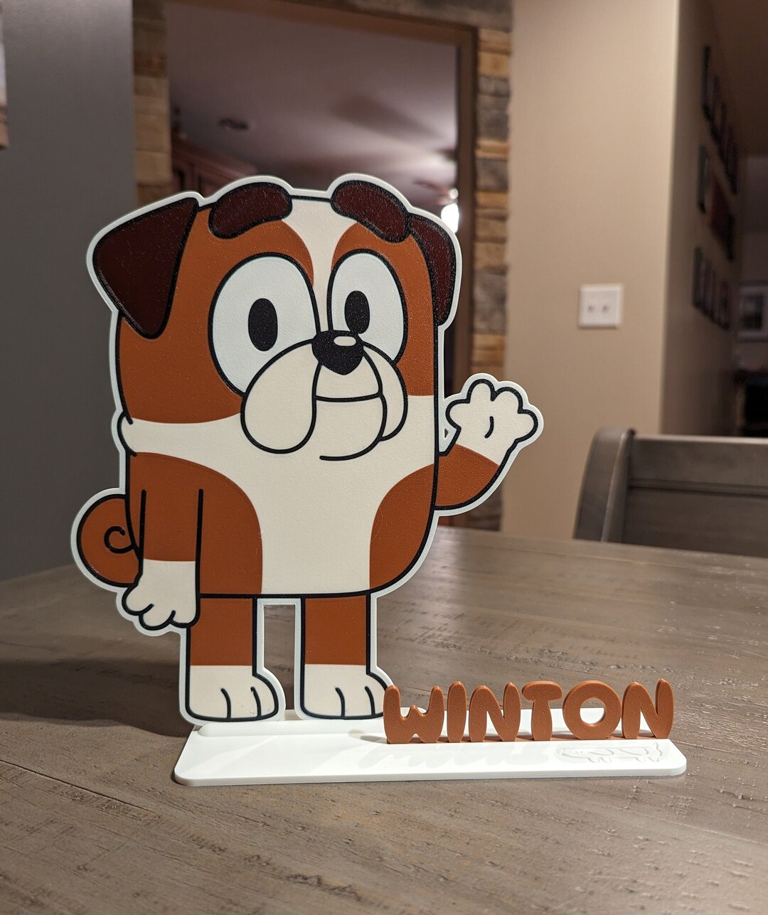 Bluey the Cartoon Dog Character Art winton custom Nameplate Base or ...