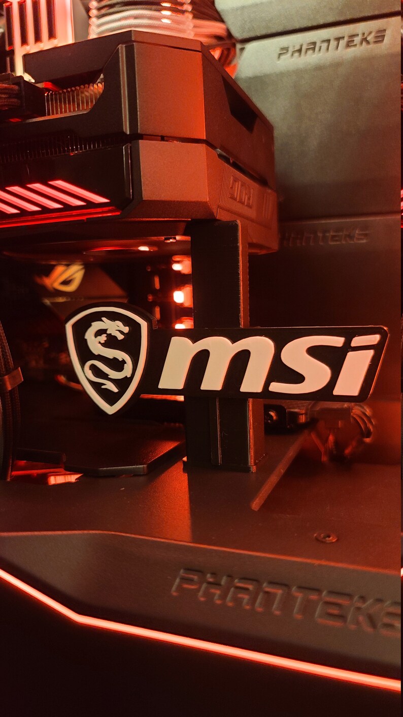 Anti-sag GPU Support Riser With Custom 3D Printed Badges (swappable) - Etsy