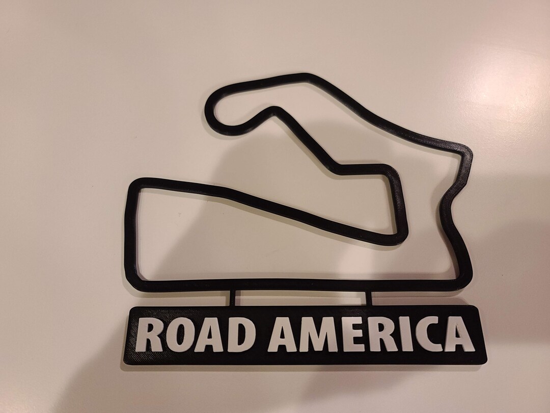 Road America Track Map With Nameplate Wall Art - Etsy