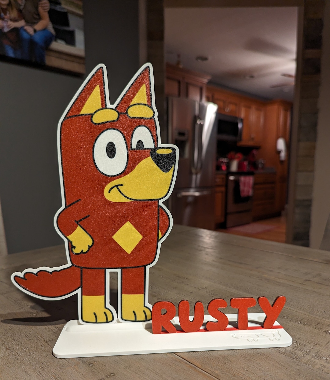 Bluey Character Art (rusty) (custom Nameplate Base or Character Plaque ...