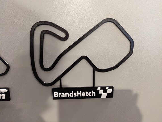 Brands Hatch Track Map With Nameplate Wall Art | Etsy