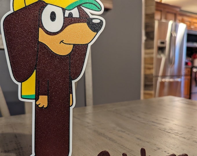 Bluey Character Art snickers custom Nameplate Base or Character Plaque ...