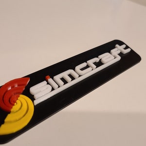 3D Printed Sim Racing Logo Decal (stick-on) - Etsy