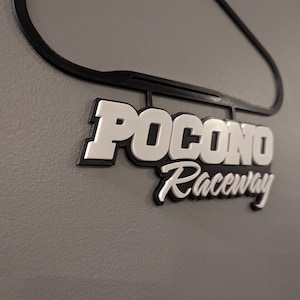 Pocono Raceway Track Map Wall Art (with Nameplate) - Etsy
