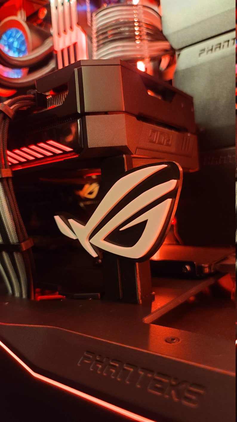 Anti-sag GPU Support Riser With Custom 3D Printed Badges (swappable) - Etsy