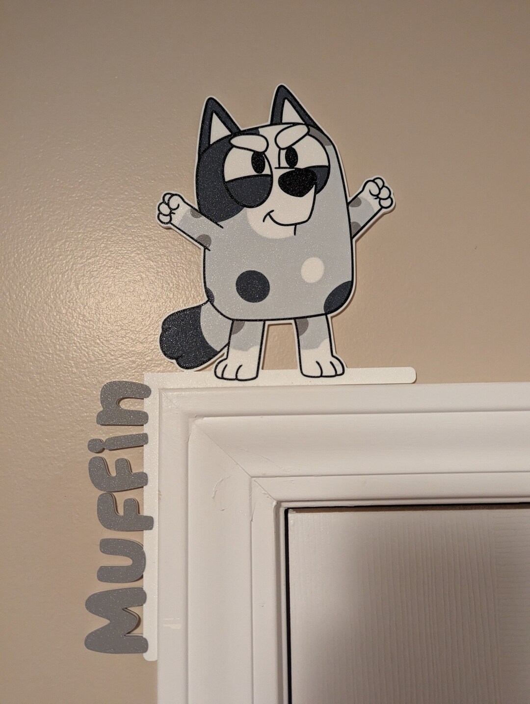 Muffin Heeler From Bluey Character Door Hanger Decor - Etsy UK