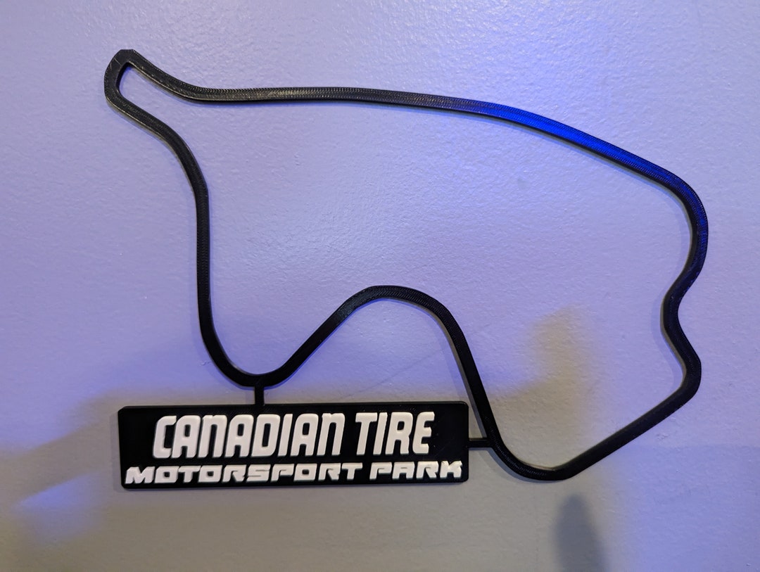 Canadian Tire Motorsport Park Track Map With Nameplate Wall Art - Etsy