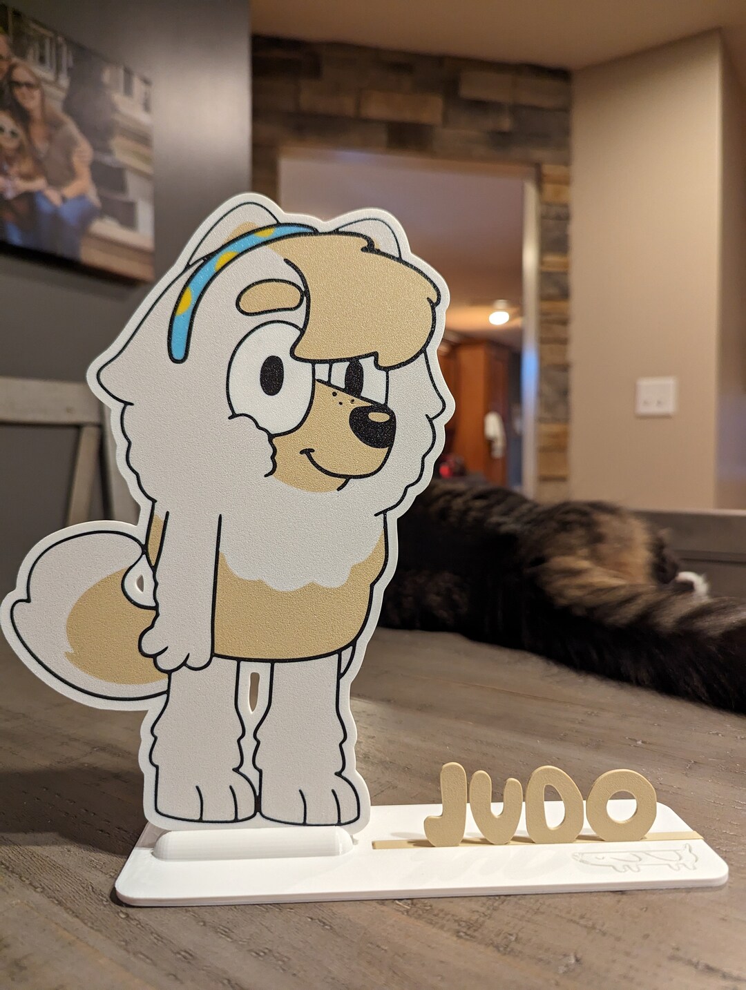 Bluey Character Art judo custom Nameplate Base or Character Plaque Only ...