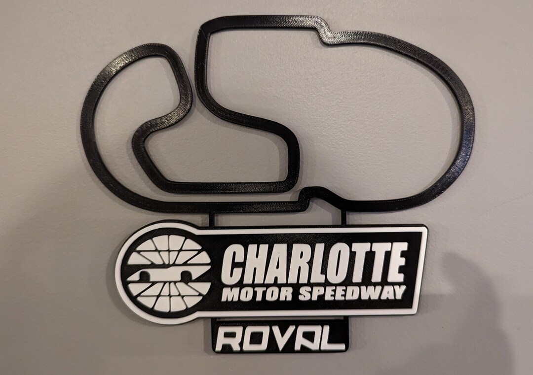 Charlotte Motor Speedway Roval Track Map Wall Art (with Nameplate) - Etsy