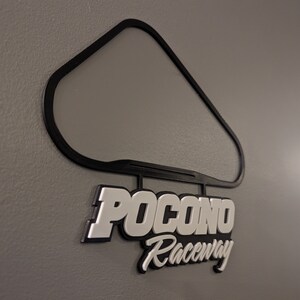 Pocono Raceway Track Map Wall Art (with Nameplate) - Etsy