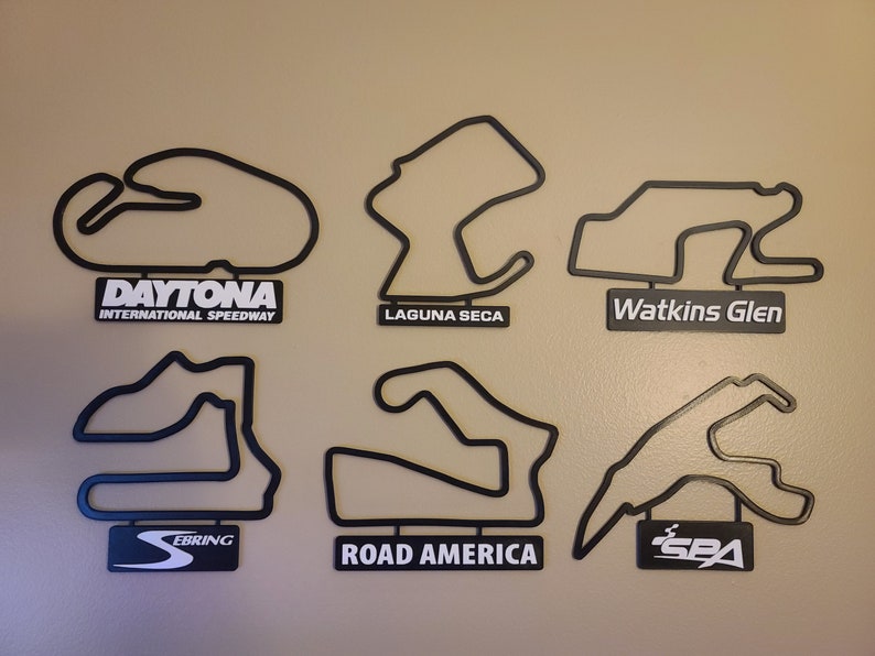 Sebring Track Map With Nameplate Wall Art - Etsy