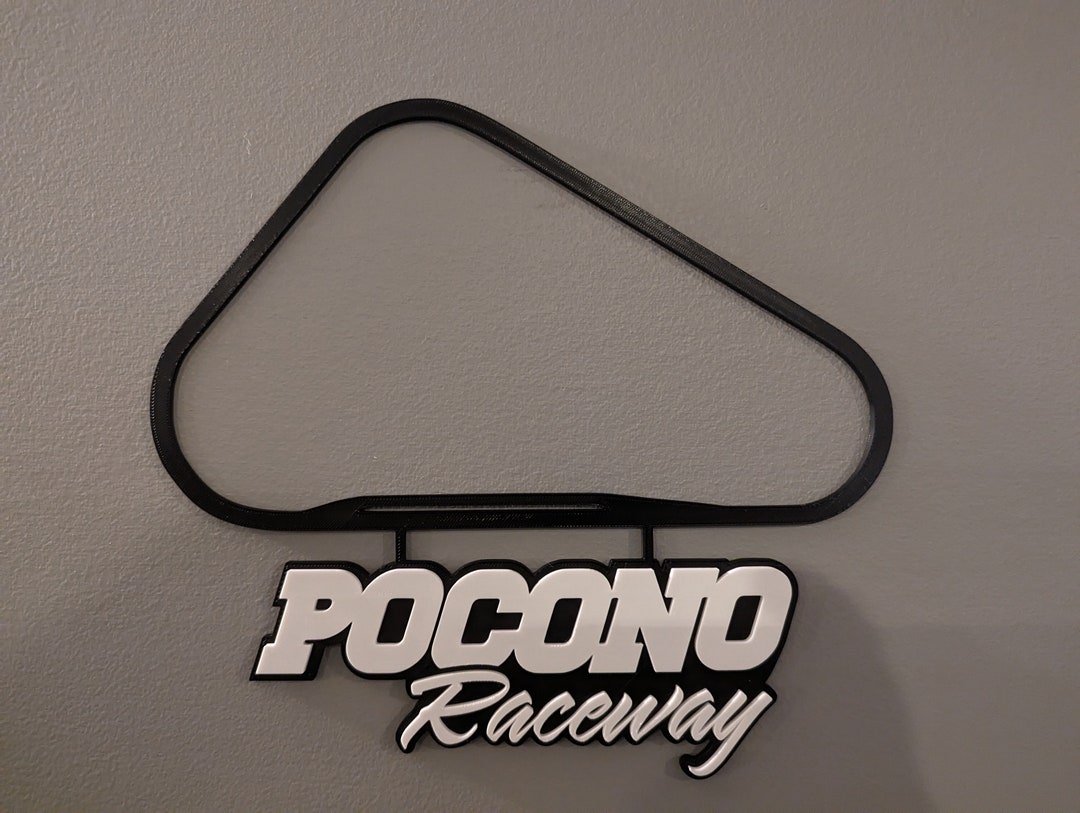 Pocono Raceway Track Map Wall Art (with Nameplate) - Etsy