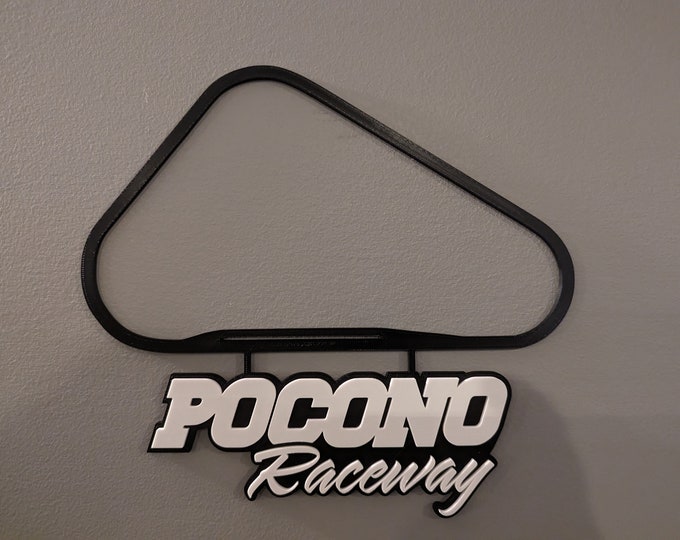 Pocono Raceway Track Map Wall Art (with Nameplate) - Etsy