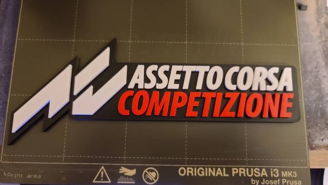 3D Printed Sim Racing Logo Decal (stick-on) - Etsy