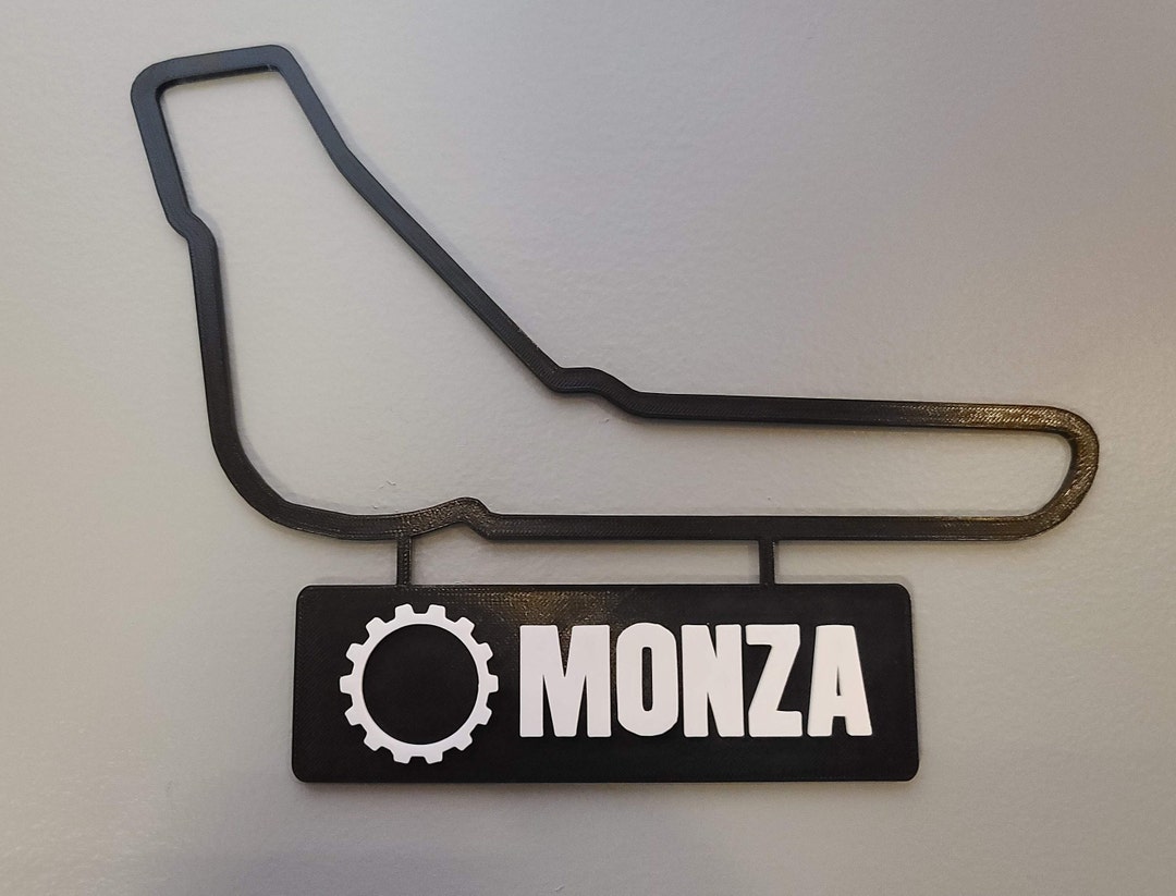 Monza Track Map With Nameplate Wall Art - Etsy