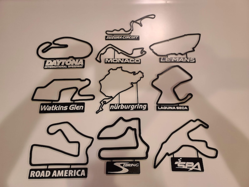 Sebring Track Map With Nameplate Wall Art - Etsy