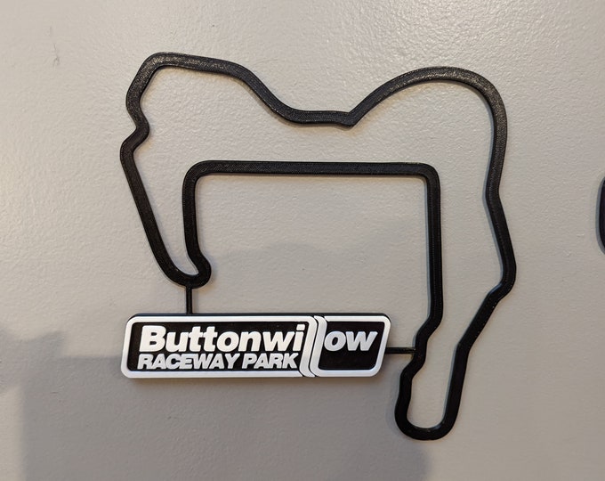 Buttonwillow Raceway Track Map With Nameplate Wall Art - Etsy
