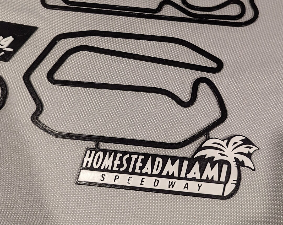 Homestead Miami Road Course Track Map With Nameplate Wall Art - Etsy UK