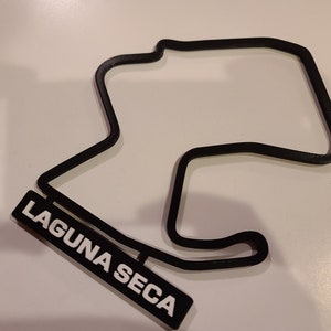 Laguna Seca Track Map With Nameplate Wall Art - Etsy