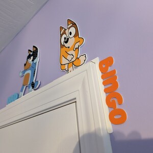 Bluey & Bingo Character Door Hanger Decor - Etsy