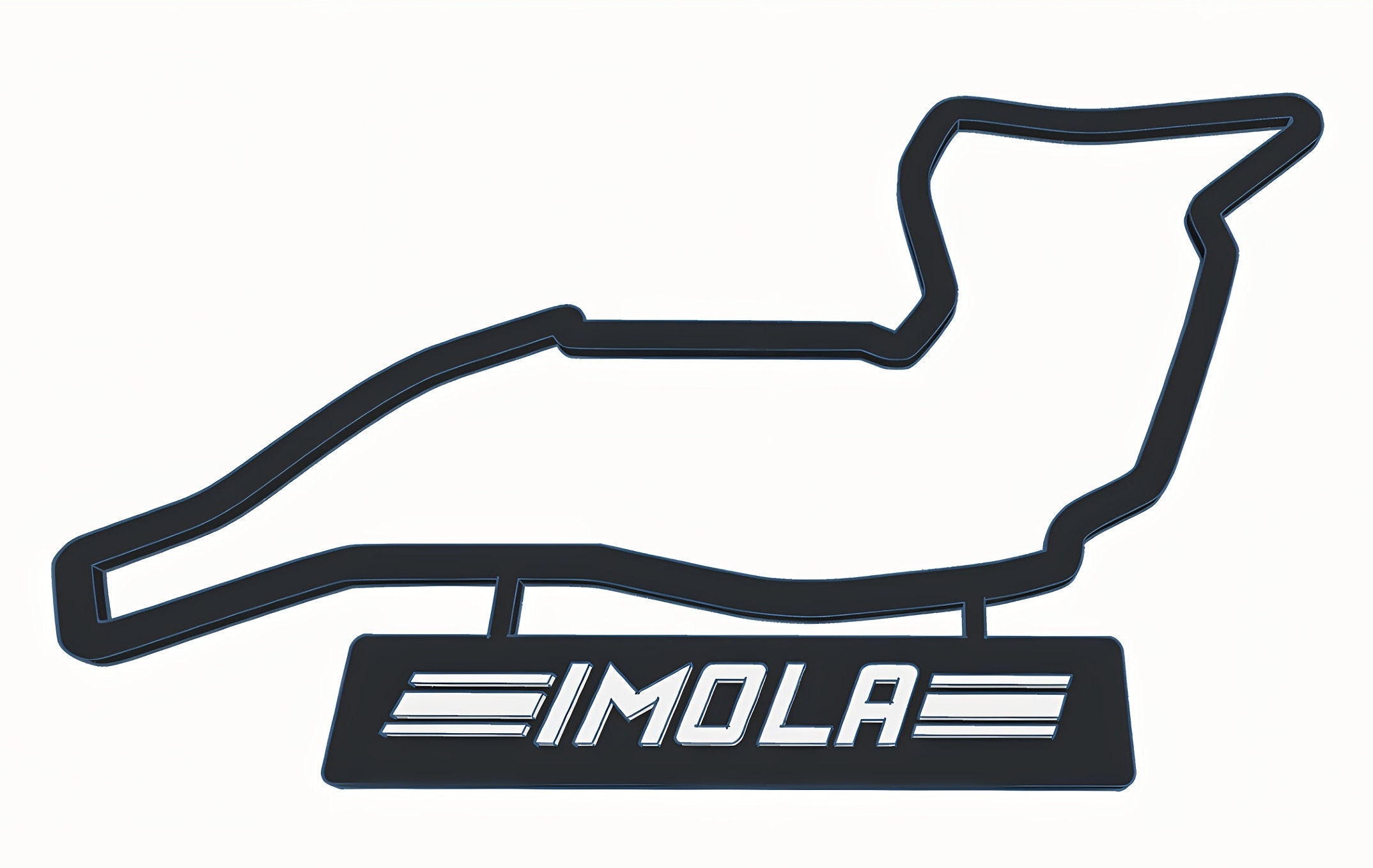 Imola Track Map With Nameplate Wall Art - Etsy