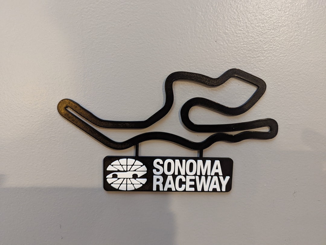 Sonoma Raceway Track Map With Nameplate Wall Art - Etsy