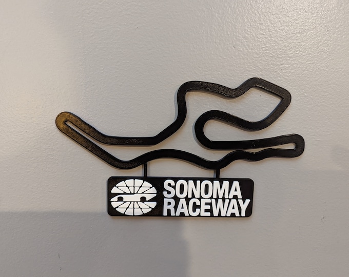 Sonoma Raceway Track Map With Nameplate Wall Art - Etsy