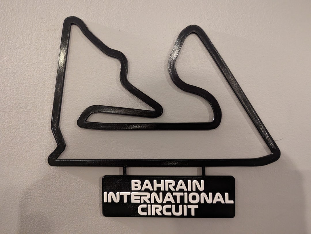 Bahrain International Circuit Track Map With Nameplate - Etsy