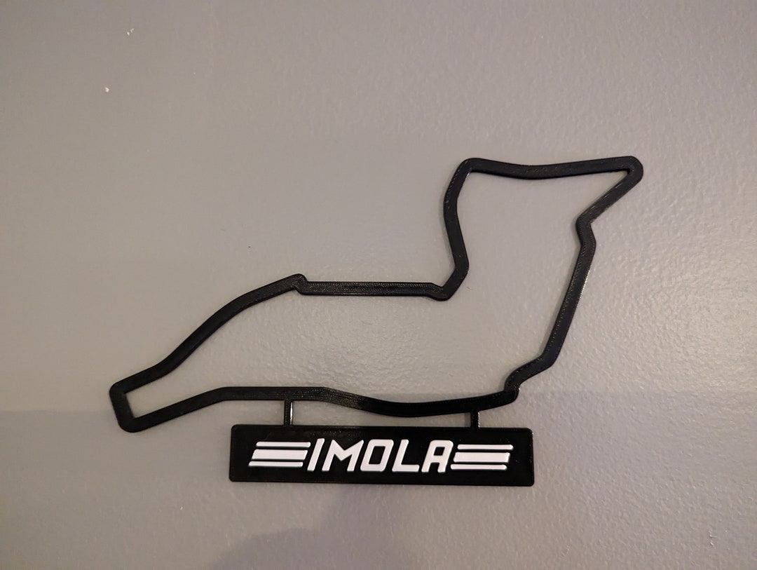 Imola Track Map With Nameplate Wall Art - Etsy