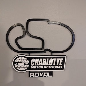 Charlotte Motor Speedway Roval Track Map Wall Art (with Nameplate) - Etsy