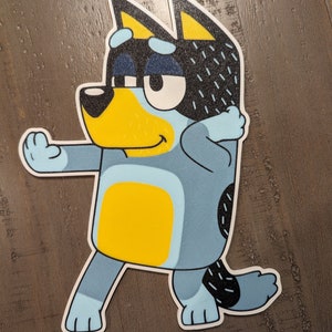 Bluey Character Art dad-bandit custom Nameplate Base or Character ...