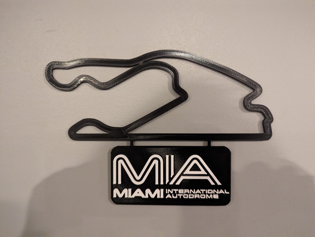 Miami International Autodrome Track Map With Nameplate - Etsy