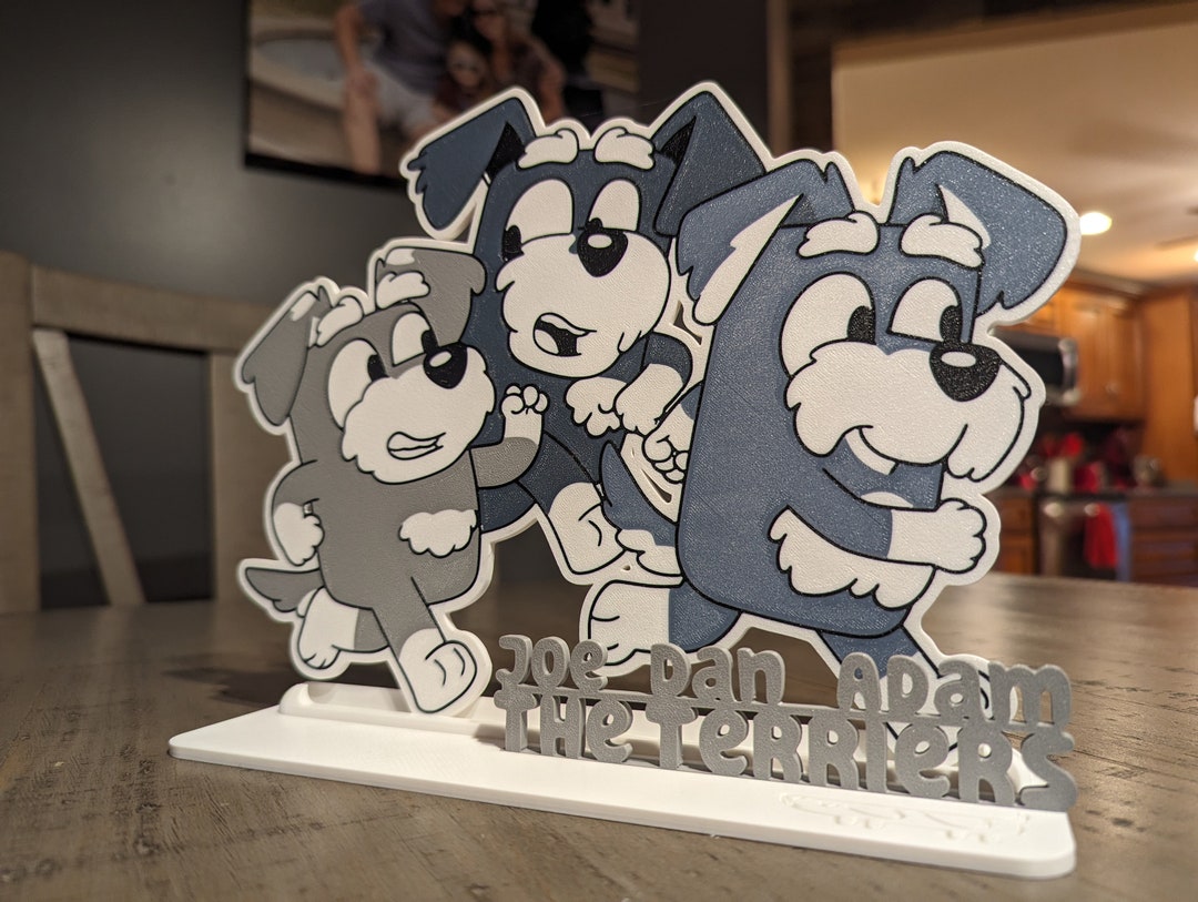 Bluey the Cartoon Dog Character Art, the Terriers (custom Nameplate ...