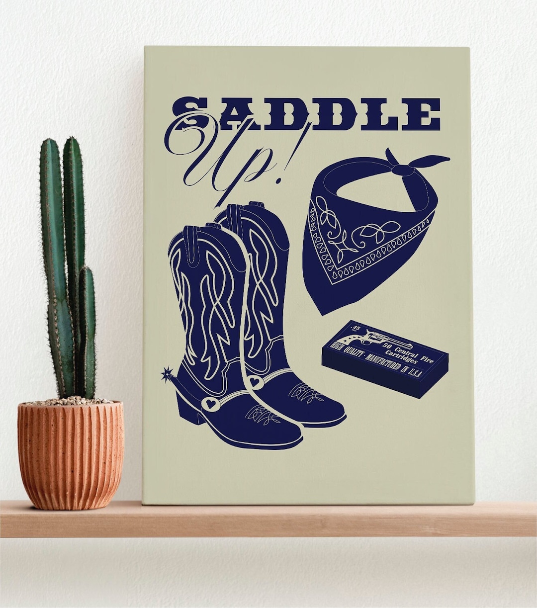 Saddle Up! Modern Western Fine Art Print - Etsy