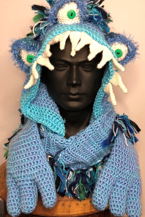 Hug Monster Hooded Scarf CROCHET PATTERN ONLY. This Listing is | Etsy