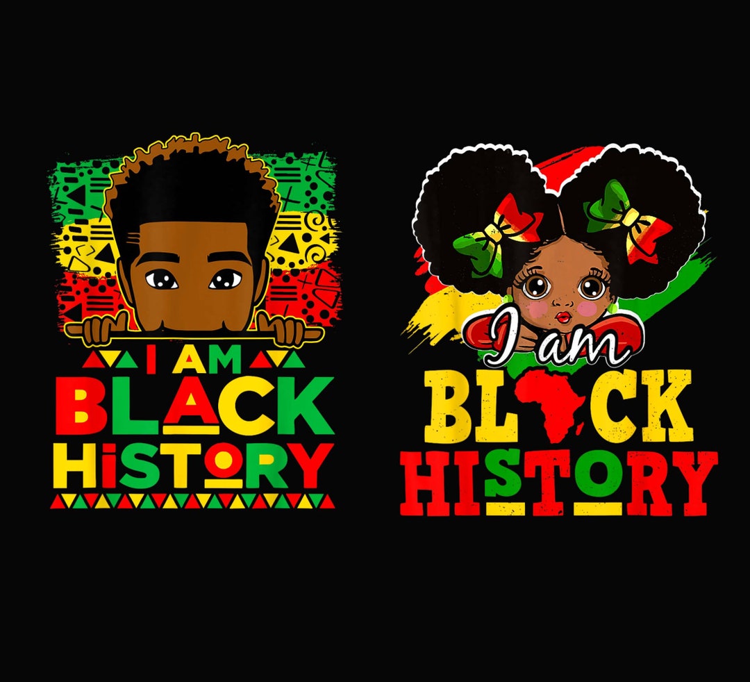 Black History Month Bundle PNG, I Am Black History Month African ...