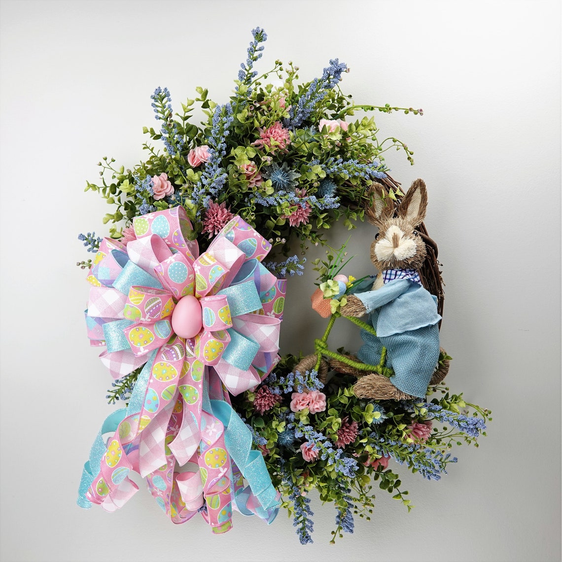 Easter Bunny Wreath Grapevine Bunny Easter Wreath Sisal - Etsy