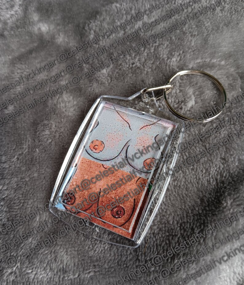 Breast-cancer Research Benefit NSFW Keychain (details in Item ...