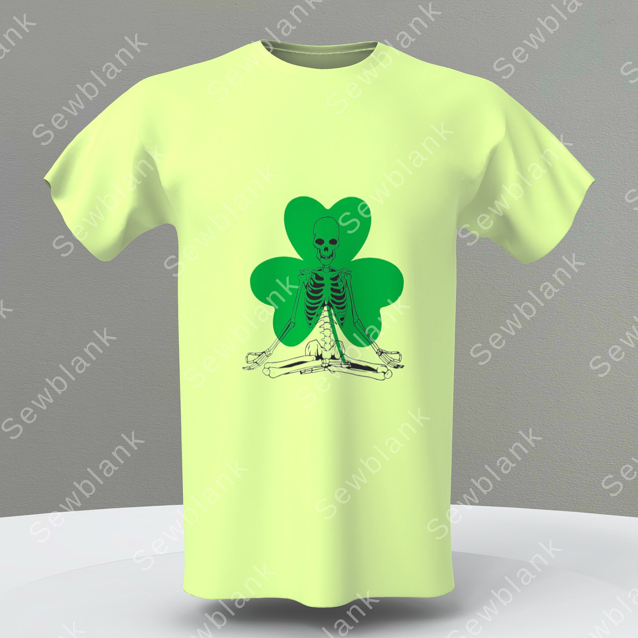 Skeleton Clover PNG Skeleton Shamrock POD Sublimation Design Yoga ...